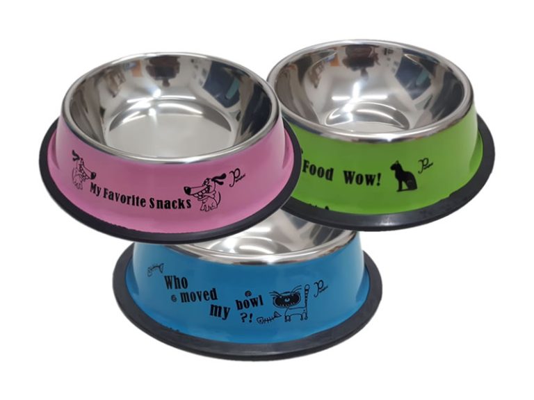 Comederos de Acero (Color con dibujos) – Blondi – Accesorios para Mascotas